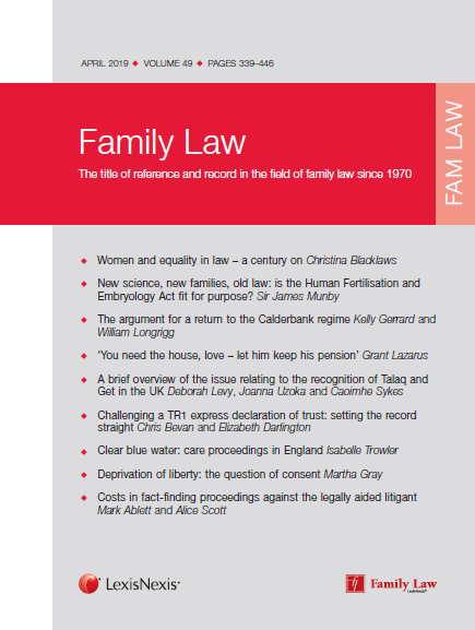 Publication alert: Family Law April 2019